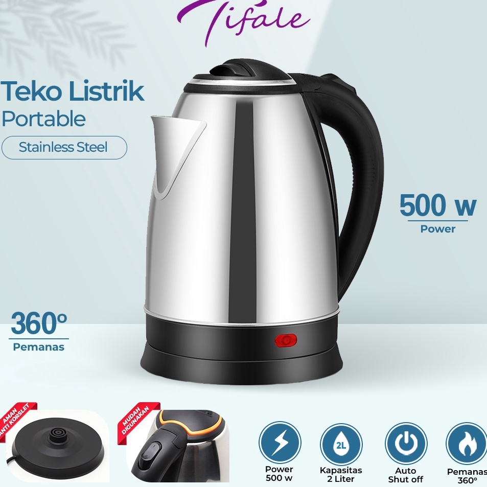 Jual ur Tifale Teko Listrik 2 Liter Full Stainless Steel Pemanas Air ...