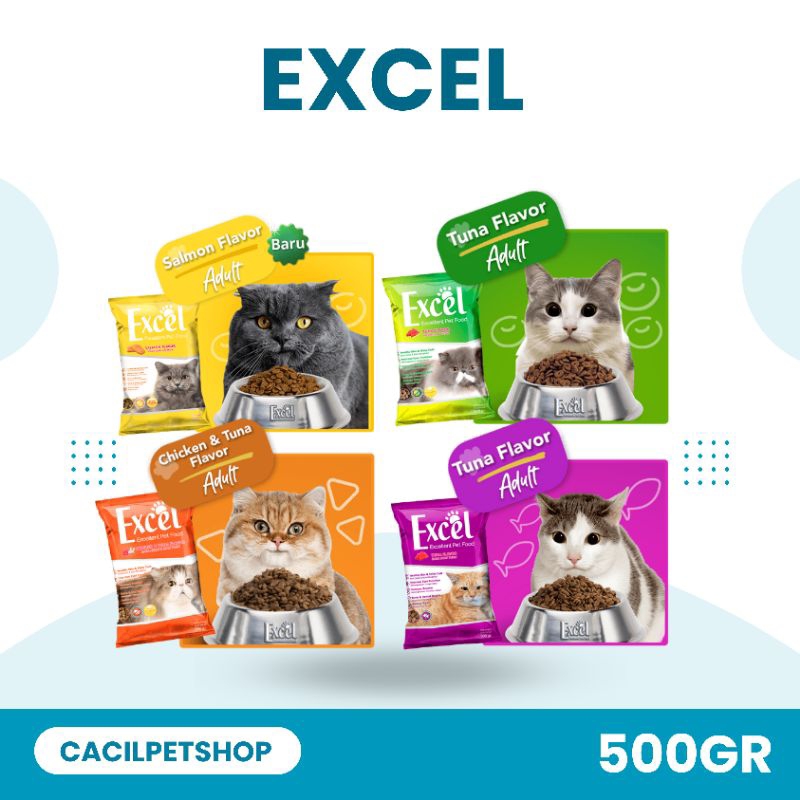 Jual Excel Cat food 500gr makanan kucing | Shopee Indonesia