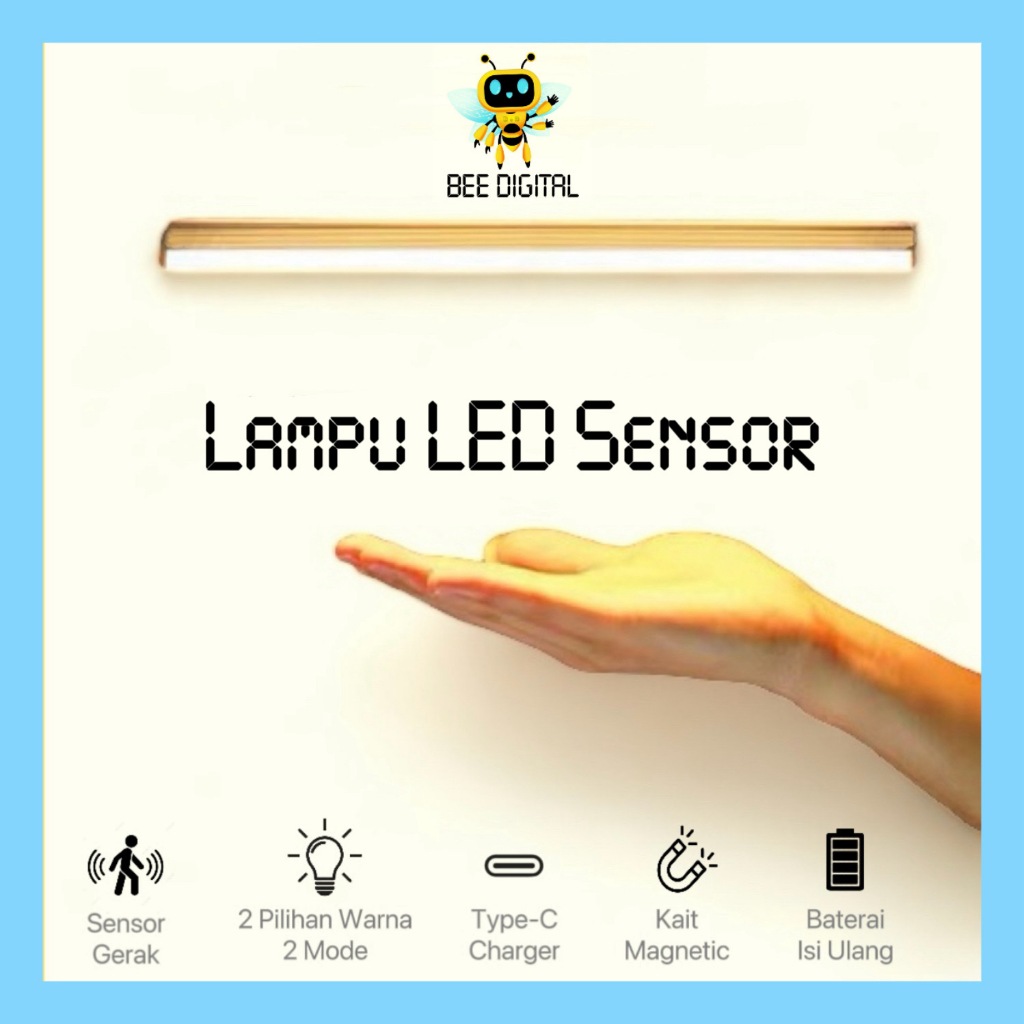 Jual BEEDIGITAL COD Lampu Sensor Gerak Magnetic LED Stripe Motion ...