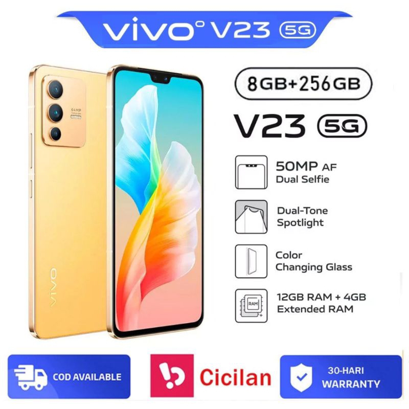 Jual HP V23 RAM 8 256GB fast charging 6.44inch handphone | Shopee Indonesia