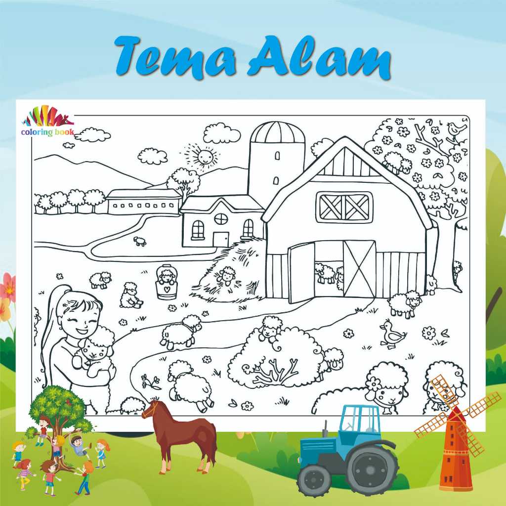 Jual KERTAS MEWARNAI / COLORING / KERTAS GAMBAR / ALAM B / KERTAS ...