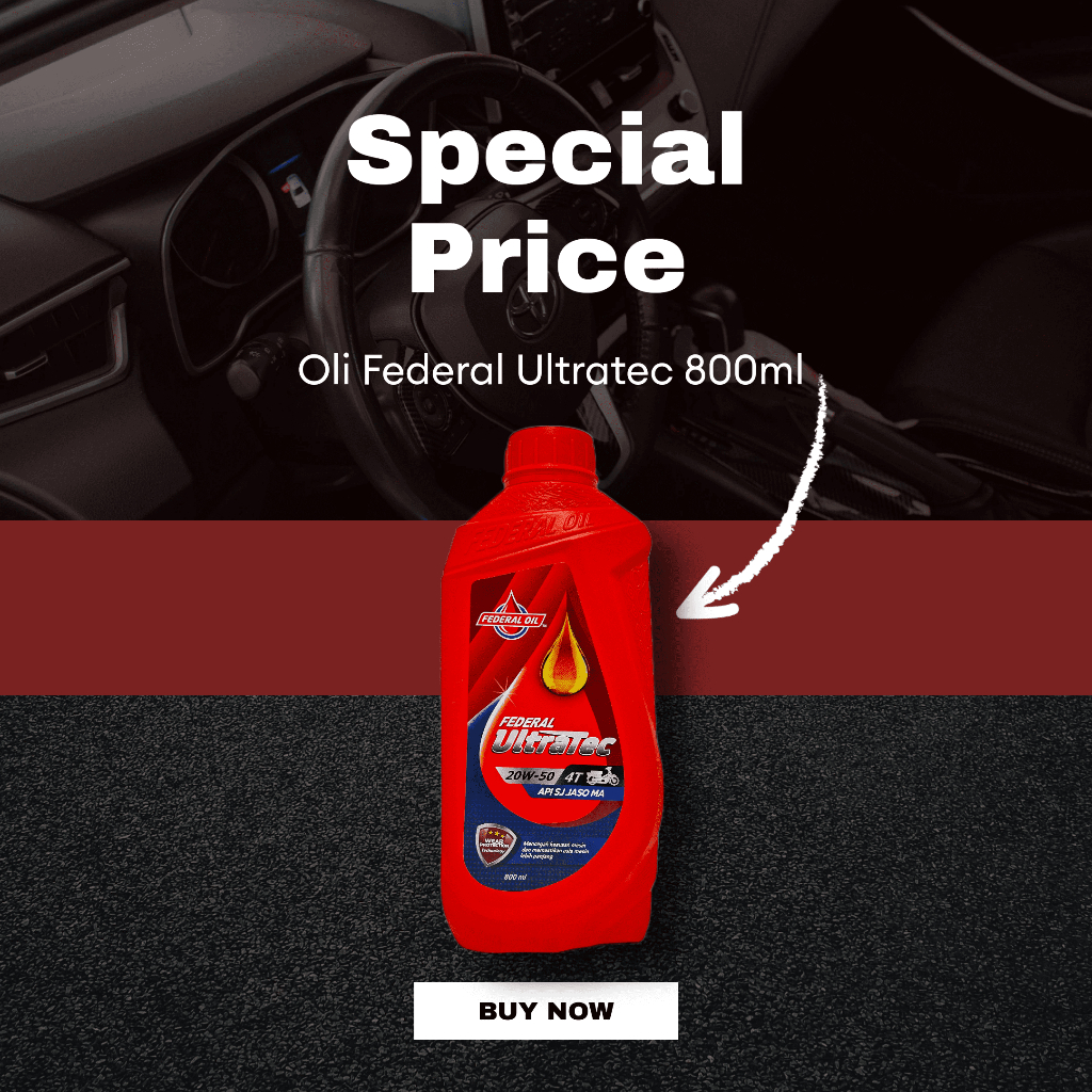 Jual Oli Motor Federal Ultratec 4T 800ml Federal Ultratec Oil 0.8 ...