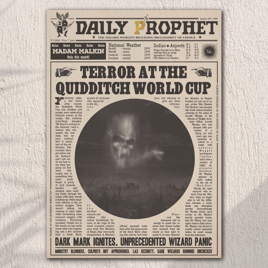 Jual HARRY POTTER DAILY PROPHET - AESTHETIC WALL ART - VINTAGE WALL ...