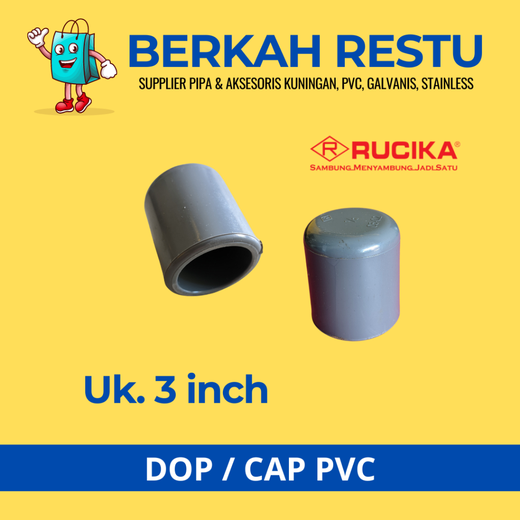 Jual Dop / Cap PVC 3" Inch Rucika AW | Shopee Indonesia