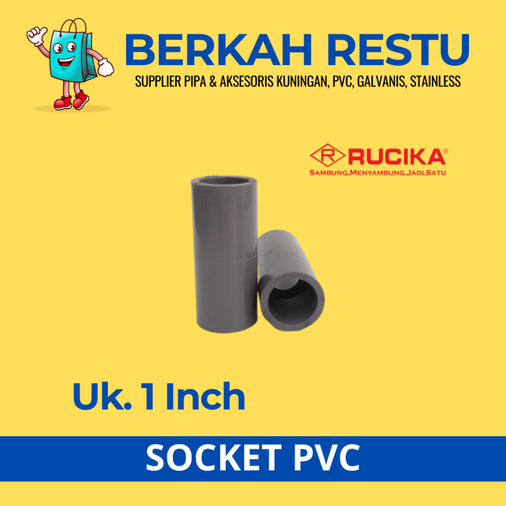 Jual Socket / Sock PVC 1" Inch Rucika AW | Shopee Indonesia
