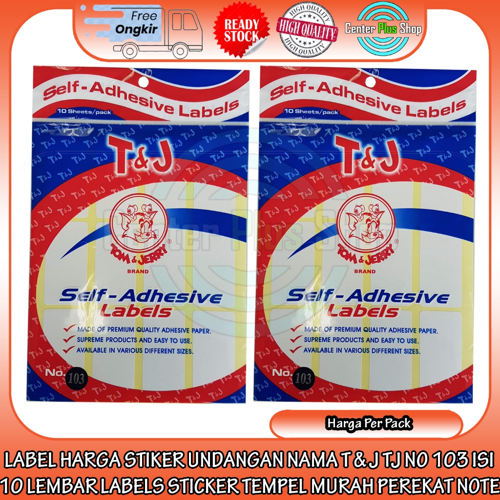 Jual Labels Sticker Label Harga T And J No 103 Stiker Undangan Nama Tj