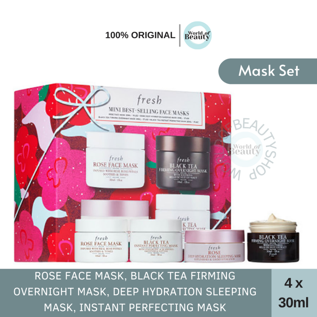 Jual (100% Original) F**resh SET - Deep hydration sleeping mask / black ...