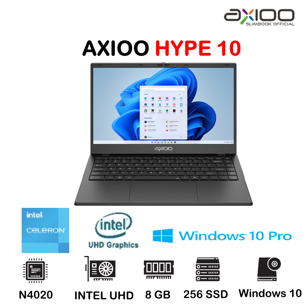 Jual LAPTOP AXIOO HYPE 10 | N4020 8GB 256GB Windows 10 | Shopee Indonesia
