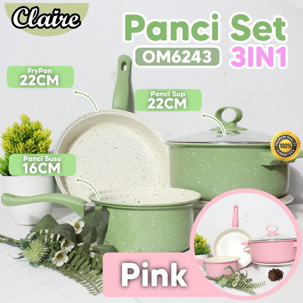Jual Panci Set 3 Pcs / Fry pan / Sauce pan / Milk pot | Shopee Indonesia