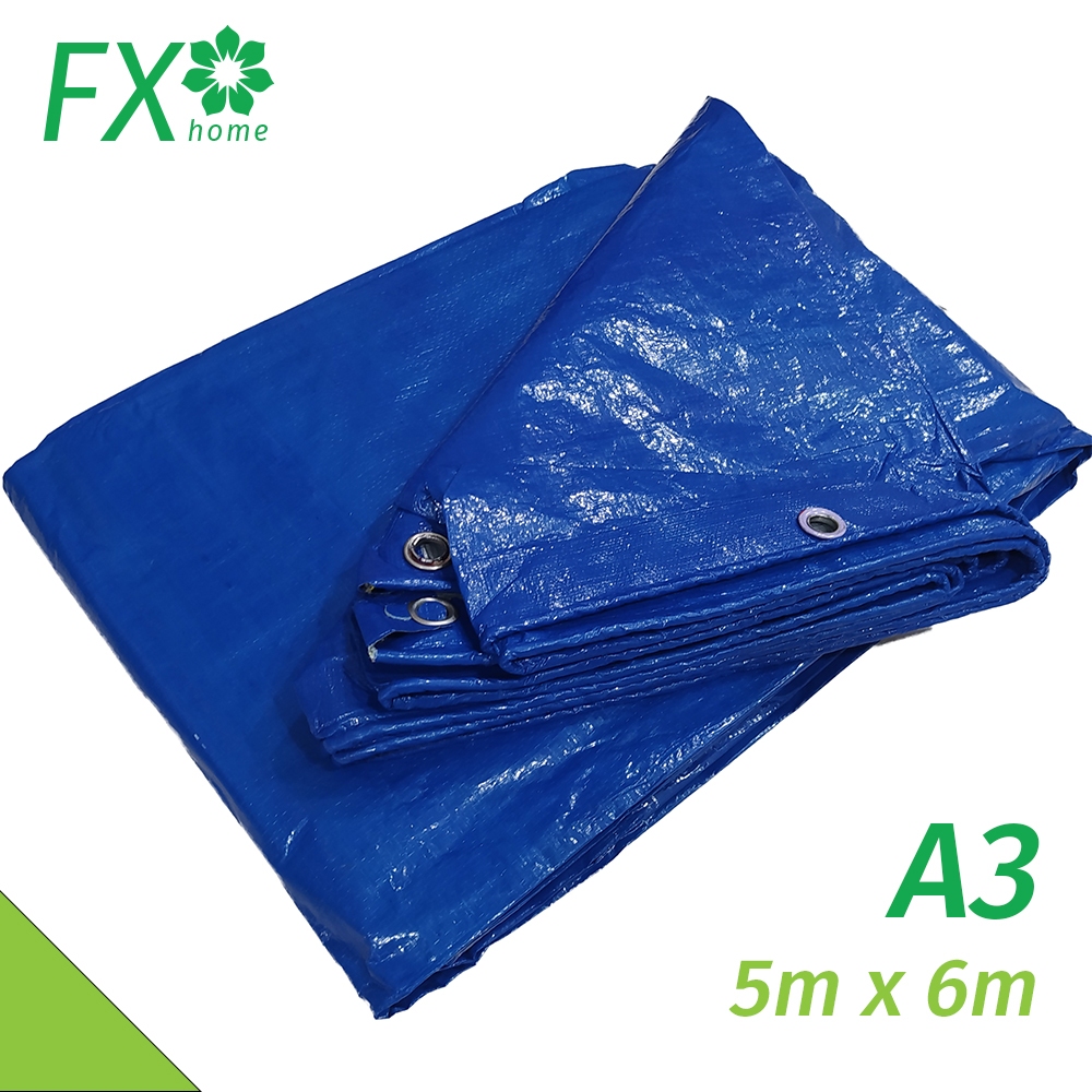 Jual Terpal Tenda Plastik A3 Ukuran 5m x 6m Warna Biru Silver | Shopee ...