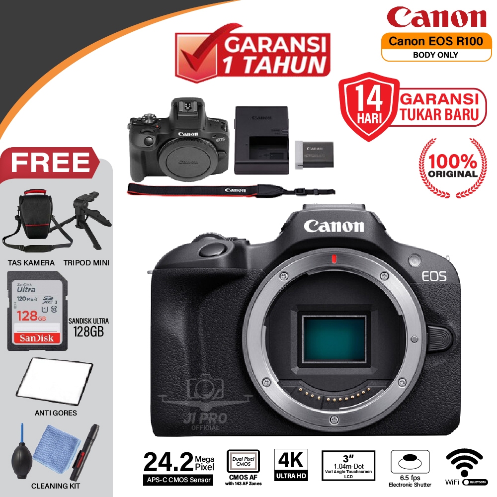 Jual Canon EOS R100 Body Only Mirrorless Camera Canon R 100 Bodi ...