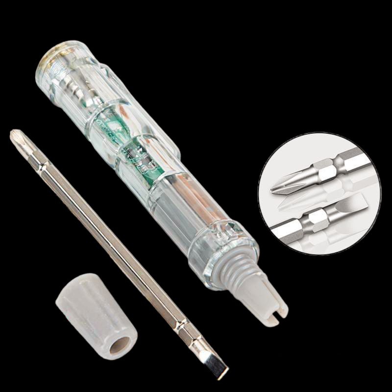 Jual Obeng Tespen Plus Minus Test Listrik Tespen Lampu Led Merah Hijau ...