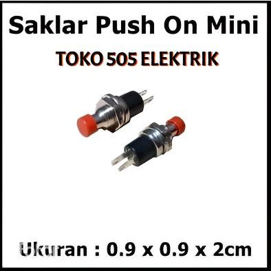 Jual SWITCH PUSH ON KECIL - SAKLAR MINI PUSH ON - SAKLAR KLAKSON KECIL ...