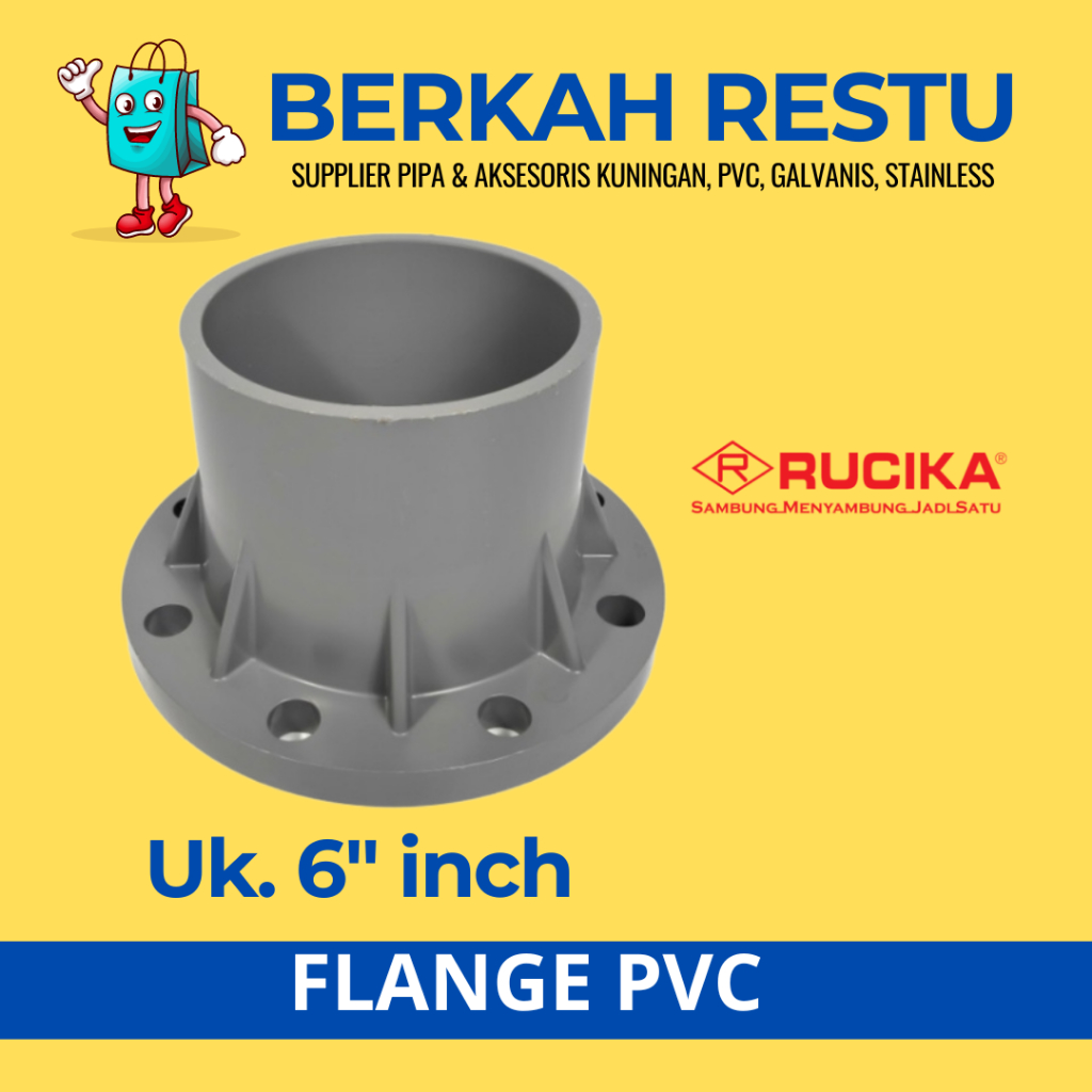 Jual Flange / Flange Socket PVC 6" Inch Merk Rucika AW | Shopee Indonesia