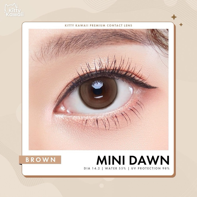 Jual SOFTLENS MINI DAWN BROWN KITTY KAWAI | Shopee Indonesia