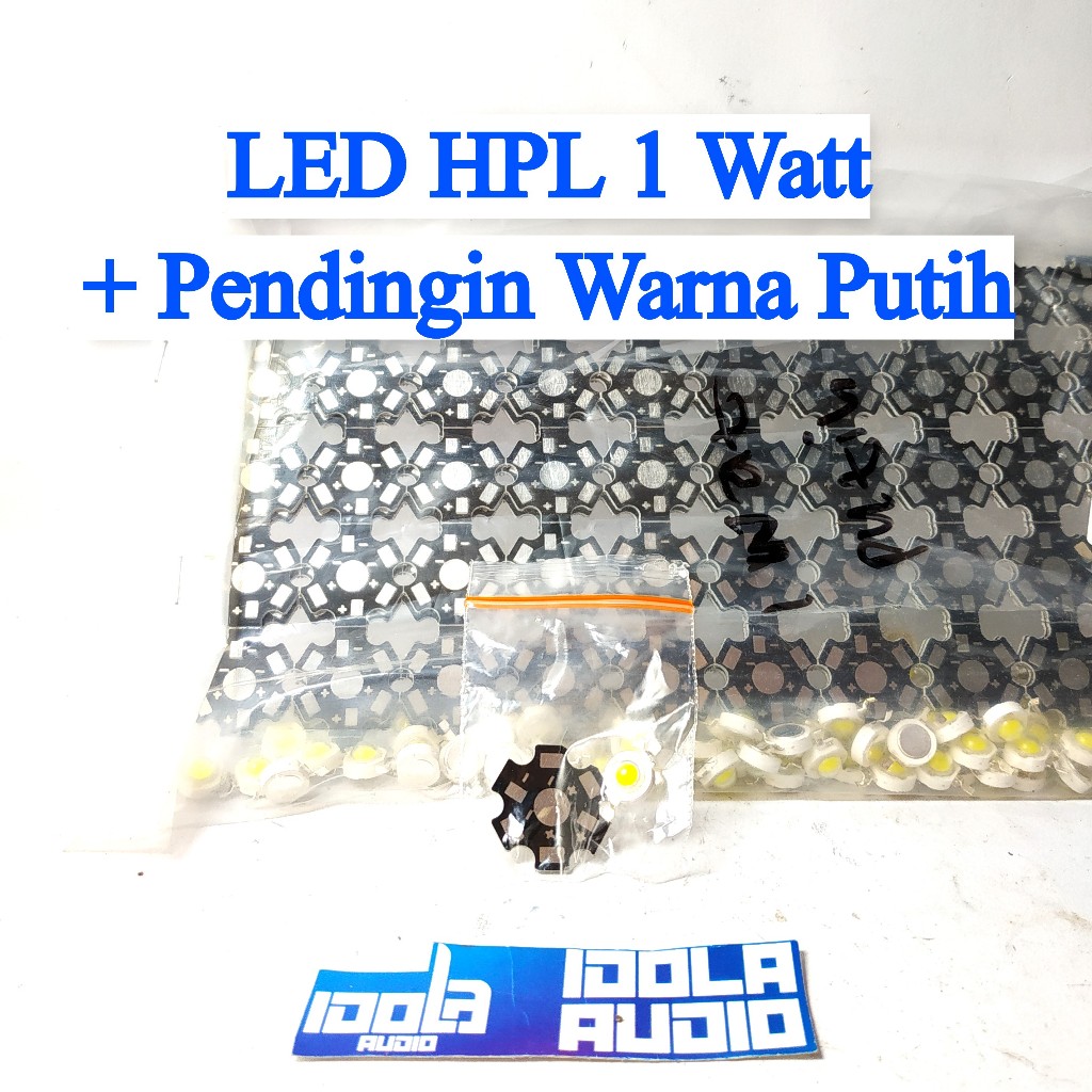 Jual LED HPL 1 Watt + Pendingin Warna Putih | Lampu LED HPL Putih 1 ...