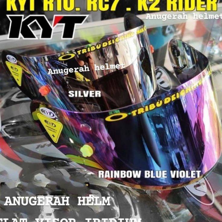 Jual cw KACA FLAT VISOR HELM KYT R1 KYT RC7 KYT K2R KYT K2 RIDER Bayar ...