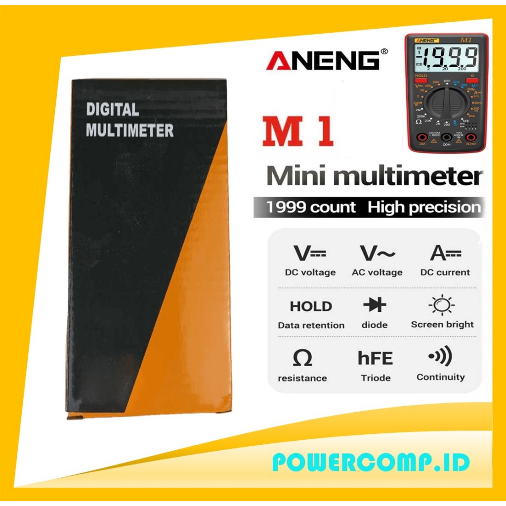Jual Taffware M1 Mini Smart Digital Multimeter ESR Meter Amp Multimetro ...
