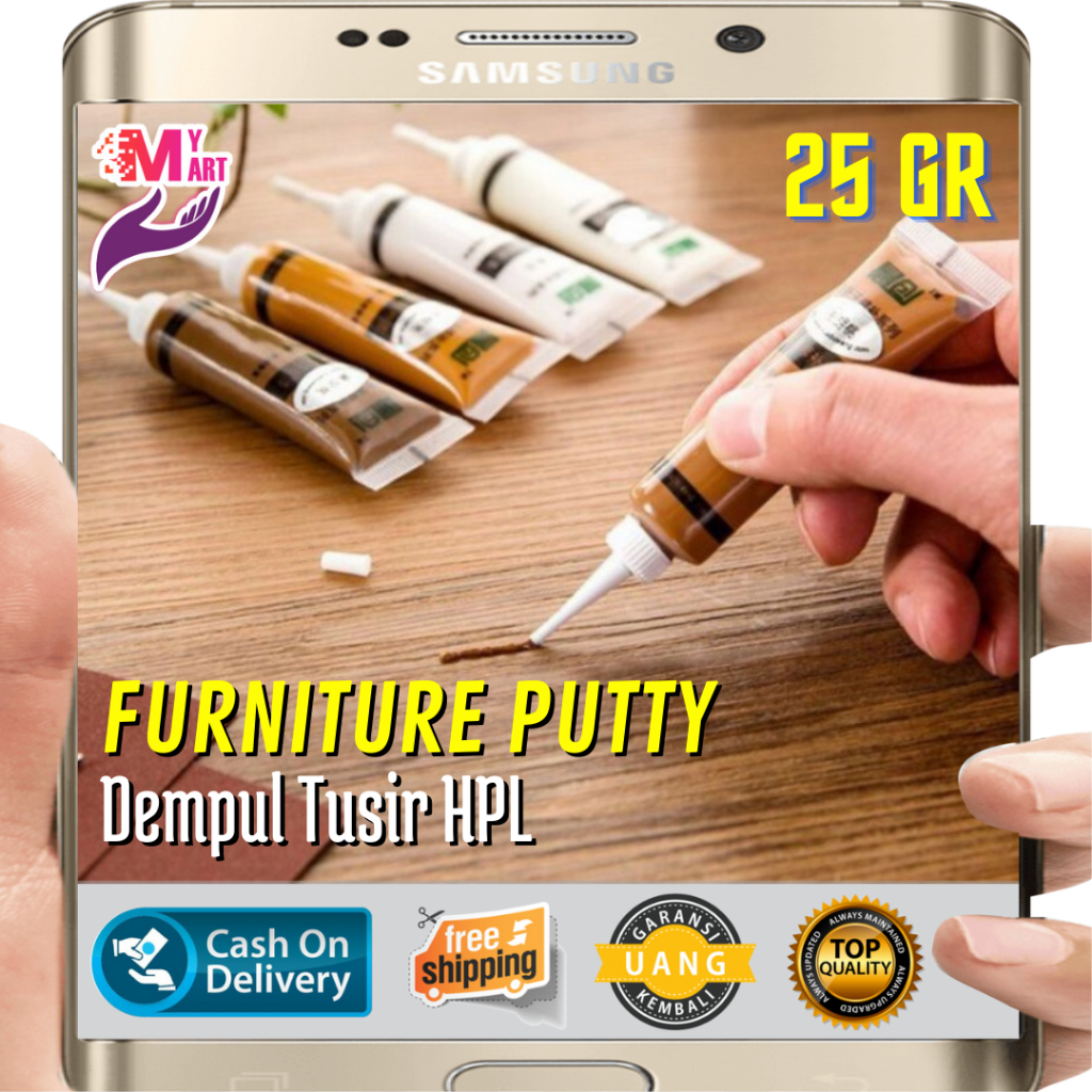 Jual Dempul Tusir HPL 25gr - Krim Resin Plamir Penambal Furnitur 25gr ...