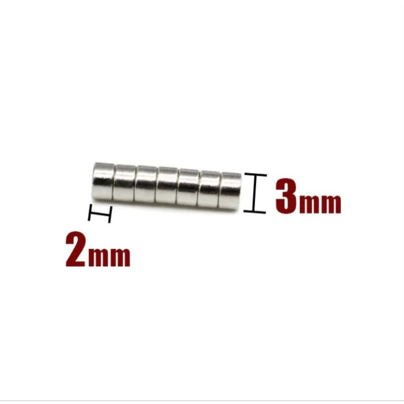 Jual Magnet neodymium 3x2mm 3x2 mm 3 x 2Neodimium bulat koin putih ...