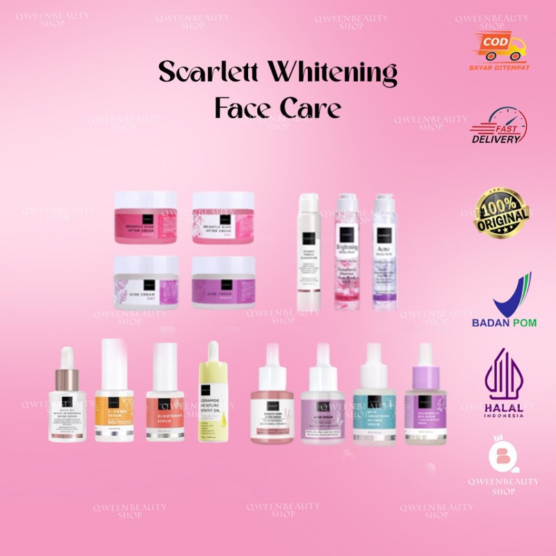 Jual SCARLET WHITENING GLOWTENING | SERUM ACNE | BRIGHTLY EVER After ...