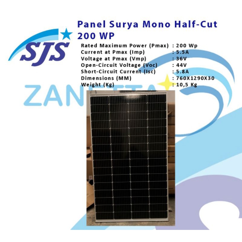 Jual Panel Surya Mono 200wp Zanetta Halfcut | Shopee Indonesia