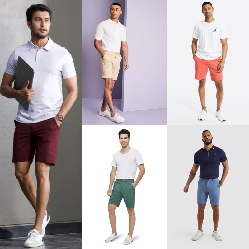 Jual Good Fellow Slim Fit Chino Shorts up Big Size | Shopee Indonesia