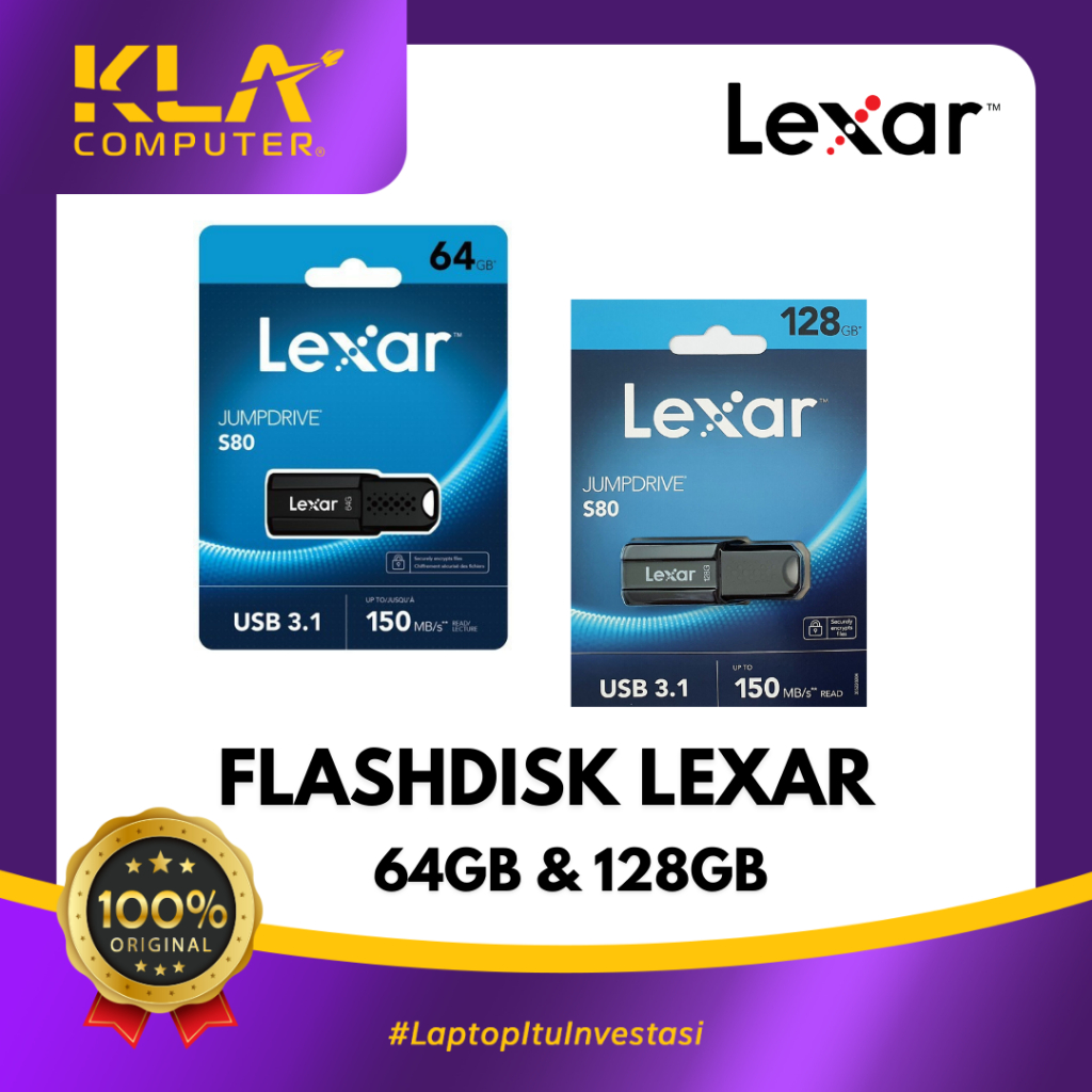 Jual FlashDisk Lexar S80 Jumpdrive 64GB & 128GB - Flash Disk 64GB ...