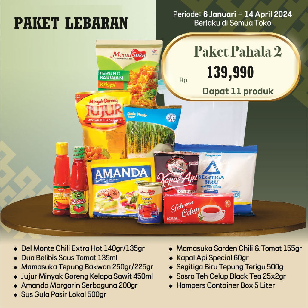 Jual PARCEL LEBARAN IDUL FITRI ISI MAKANAN PAKET PAHALA10 PRODUK ...