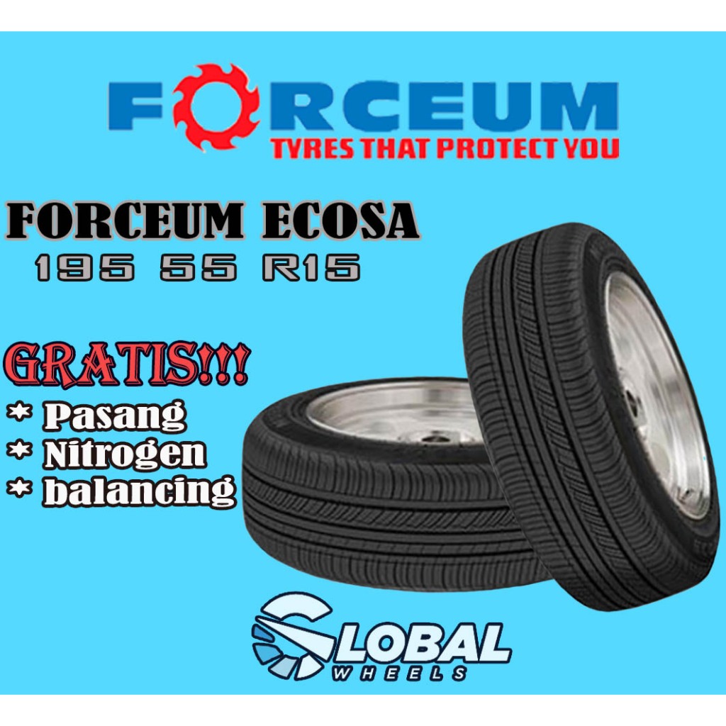 Jual Ban mobil standar merek forceum ecosa ukuran 195 55 R15 | Shopee Indonesia