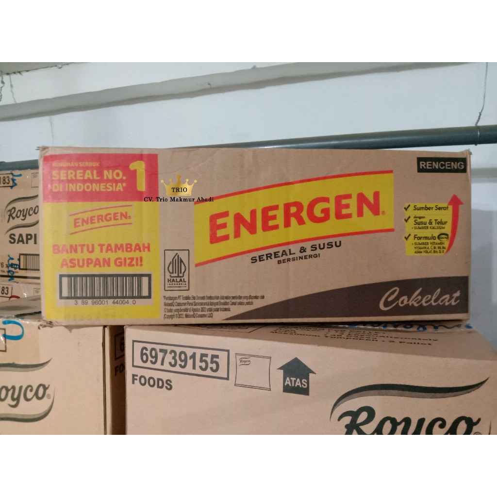 Jual Energen Coklat / Jahe / Kacang Hijau / Kurma / Vanila 30g 1 Dus ISi 16 Renteng | Shopee ...