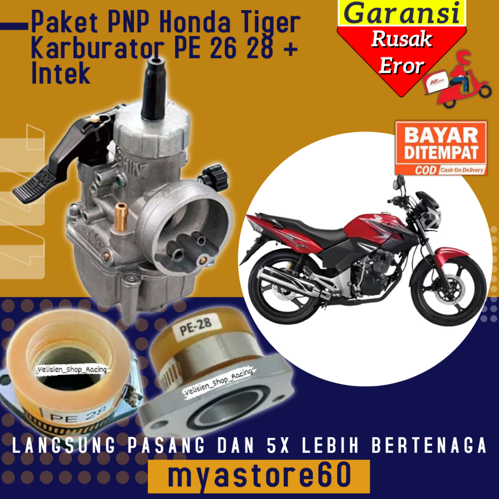 Jual Paket PNP Honda Tiger Langsung Pasang!!! Karburator Karbu KEIHIN PE 26 PE 28 Carburator ...