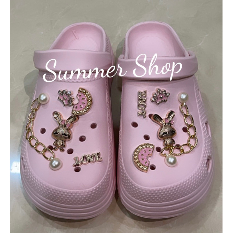 Jual Sandal Sendal Baim Wanita Terbaru Kekinian Crocs Jibbitz Rantai ...