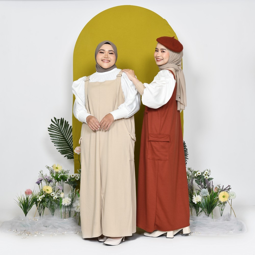 Jual Mybamus Dania Overall Cargo Dress - Overall Rok Kekinian - Dress ...