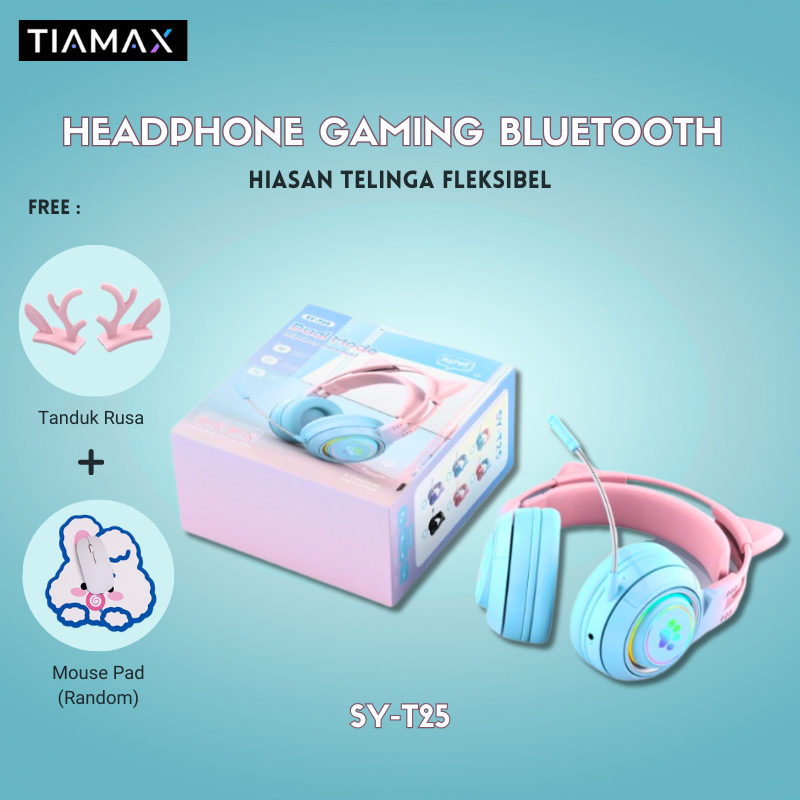 Jual [Free telinga kucing dan rusa] headset gaming, Support Bluetooth ...