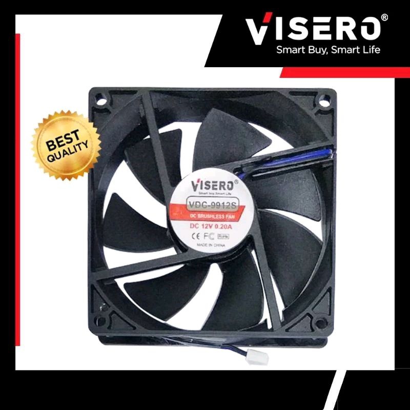 Jual FAN / KIPAS DC 12V 9X9 VISERO PLUS SOCKET VISERO 12VOLT | Shopee ...