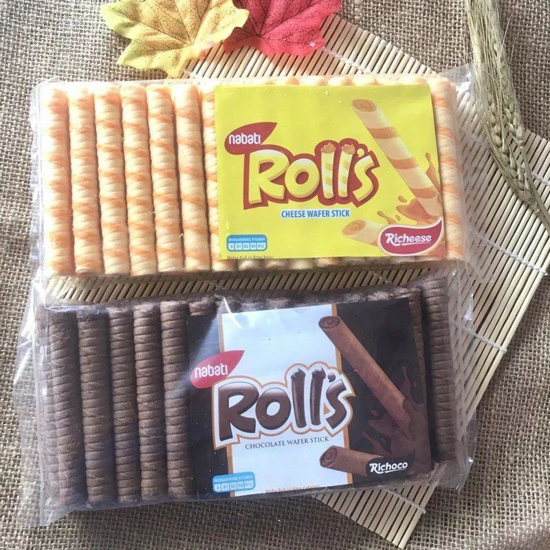 Jual Astor Nabati richeese rolls richoco roll's rolis keju rols coklat | Shopee Indonesia