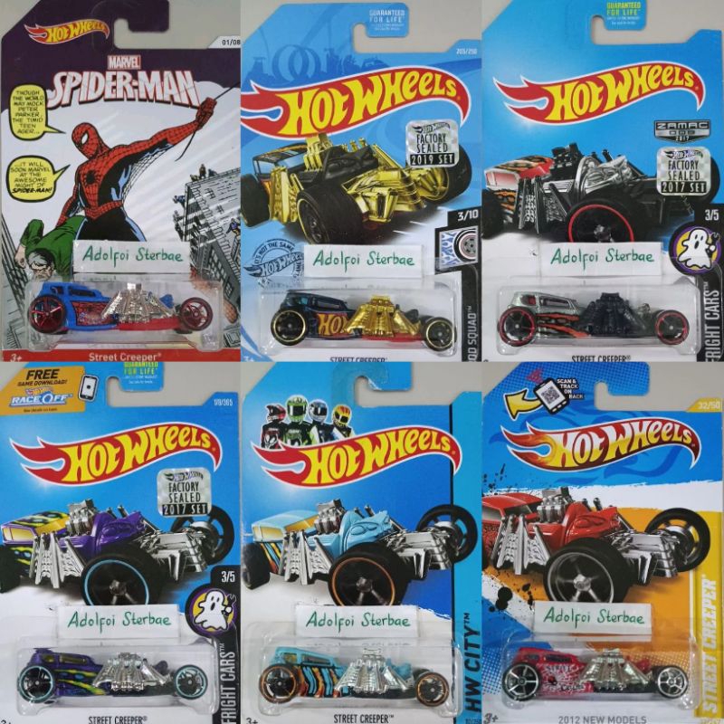 Jual hotwheels hot wheels street creeper race off game zamac factory ...