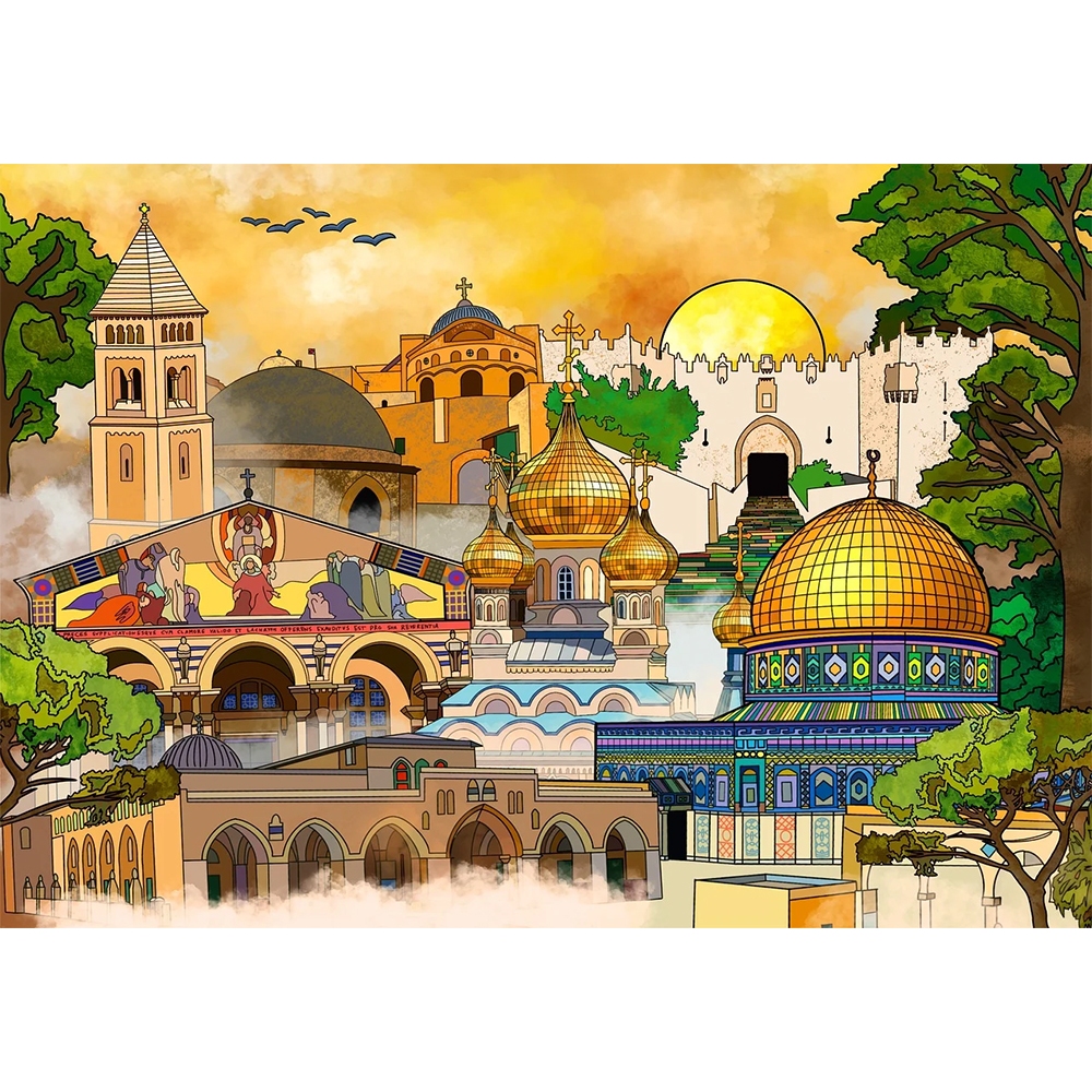 Jual LUKISAN POSTER CETAK GAMBAR MASJID AL AQSA ART PALESTINA UKURAN ...