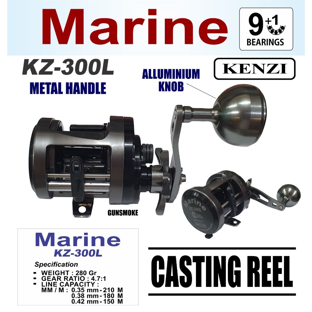 Jual KENZI MARINE KZ-300L BAITCASTING REEL | Shopee Indonesia