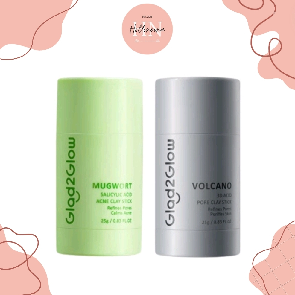 Jual GLAD2GLOW - Real Mugwort Salicylic Acid Acne Control Clay Mask Stick | Volcano Salicylic ...