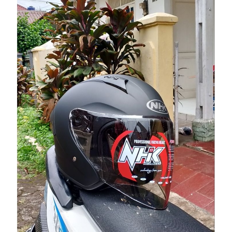 Jual HELM NHK N1 Max SOLID Black Doff HELM HALF FACE | Shopee Indonesia