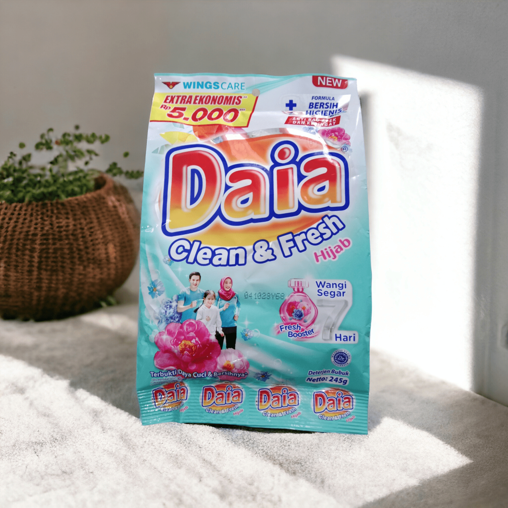 Jual Daia Deterjen Bubuk Clean&Fresh Hijab 245g | Shopee Indonesia