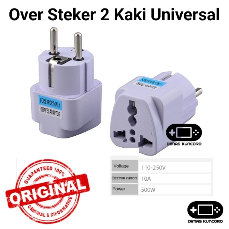 Jual Over Steker 2 Kaki Universal sambungan listrik ke 3 kaki arde ...