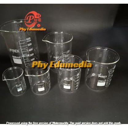 Jual Beaker / Beaker 50ml PYREX / Beaker Glass 50ml / Gelas Kimia 50ml ...
