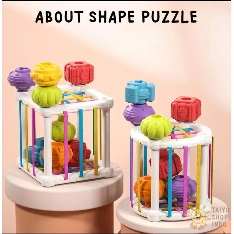 Jual Mainan anak baby game about shape puzzle baby shape sorting ...