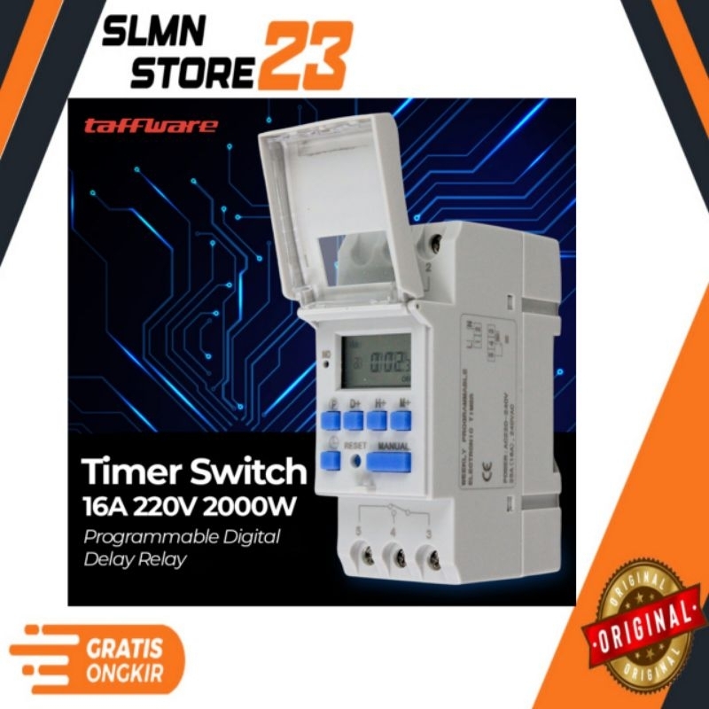 Jual Digital Timer Ac 220v 16a Lcd Power Programmable Din Time Switch