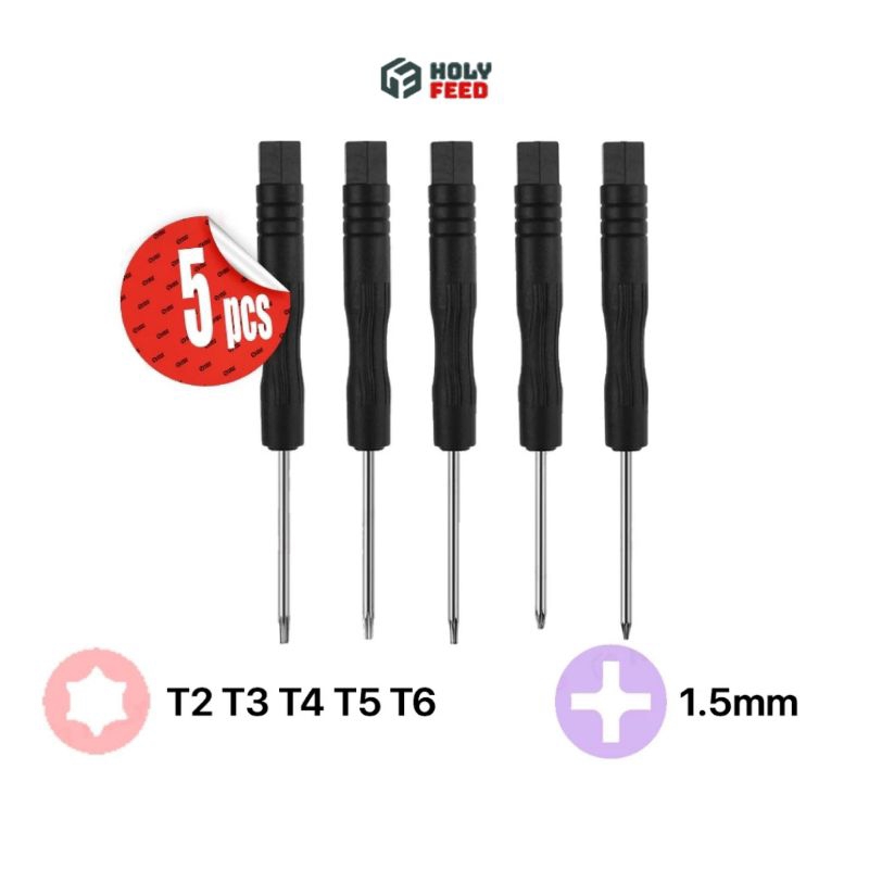 Jual 5pcs - Obeng Torx T2 T3 T4 T5 T6 | Obeng Presisi Plus 1.5mm Untuk ...