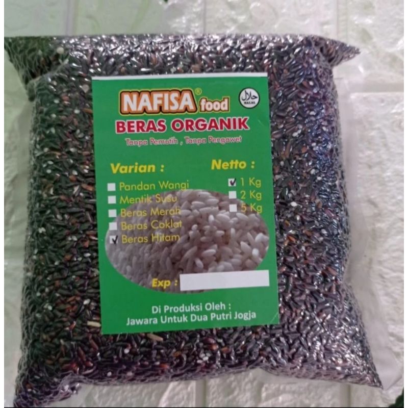 Jual Beras Hitam organik kemasan vakum 1kg | Shopee Indonesia