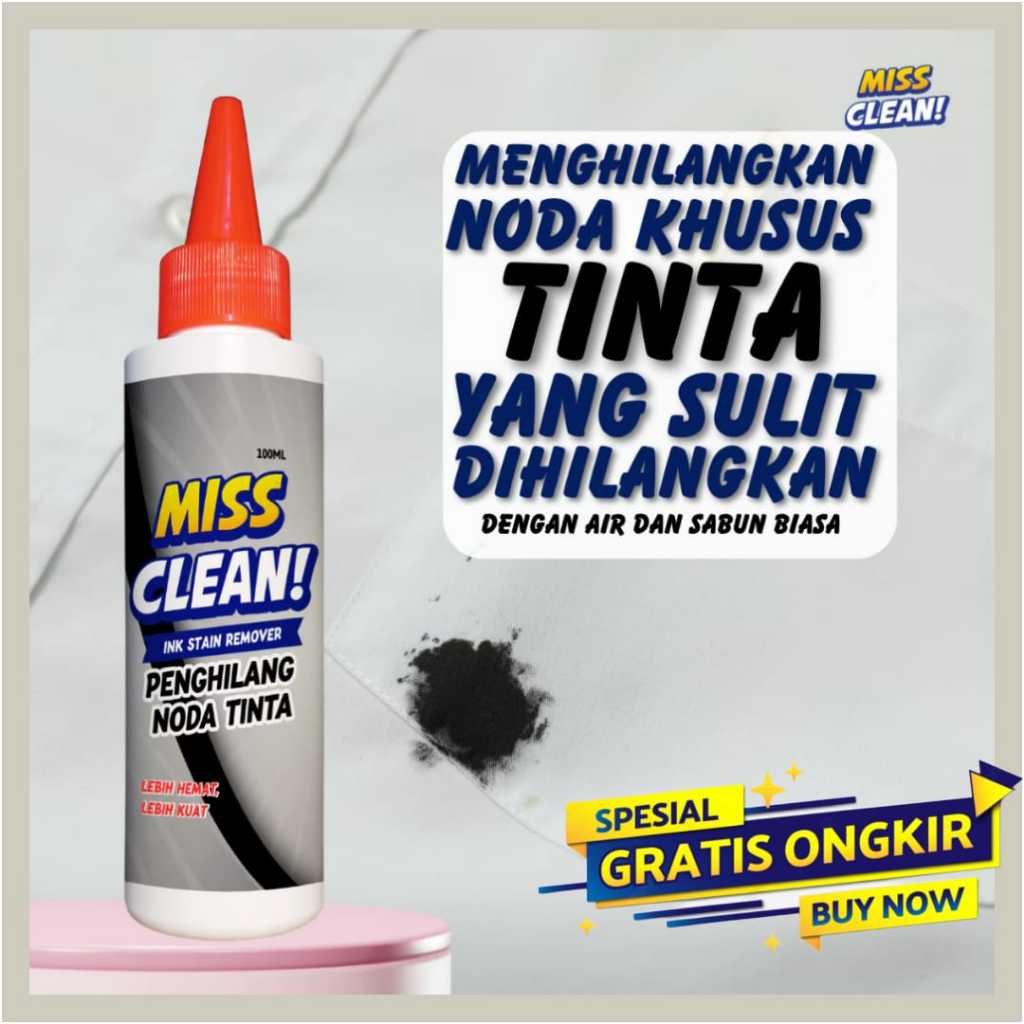 Jual Miss Clean Pembersih Penghilang Noda Tinta Pakaian Ampuh | Shopee ...